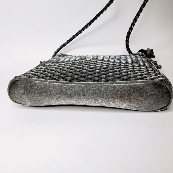 Tiannl | Bags | Tianni Woven Crossbody Purse Metallic Gray | Poshmark